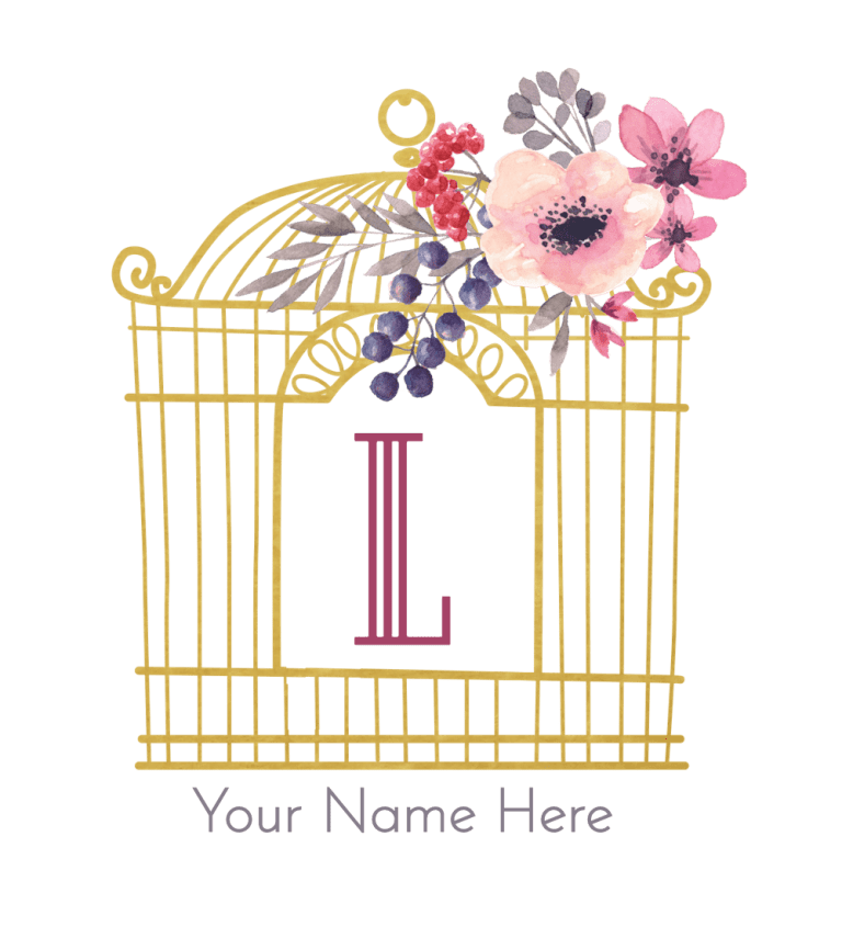 Letter L Monogram | Customize Online | Instant Download