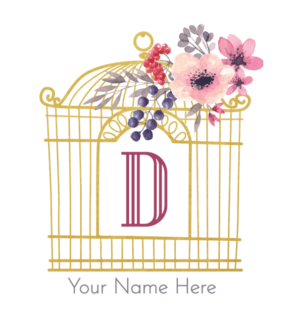 Letter D Monogram | Customize Online | Instant Download