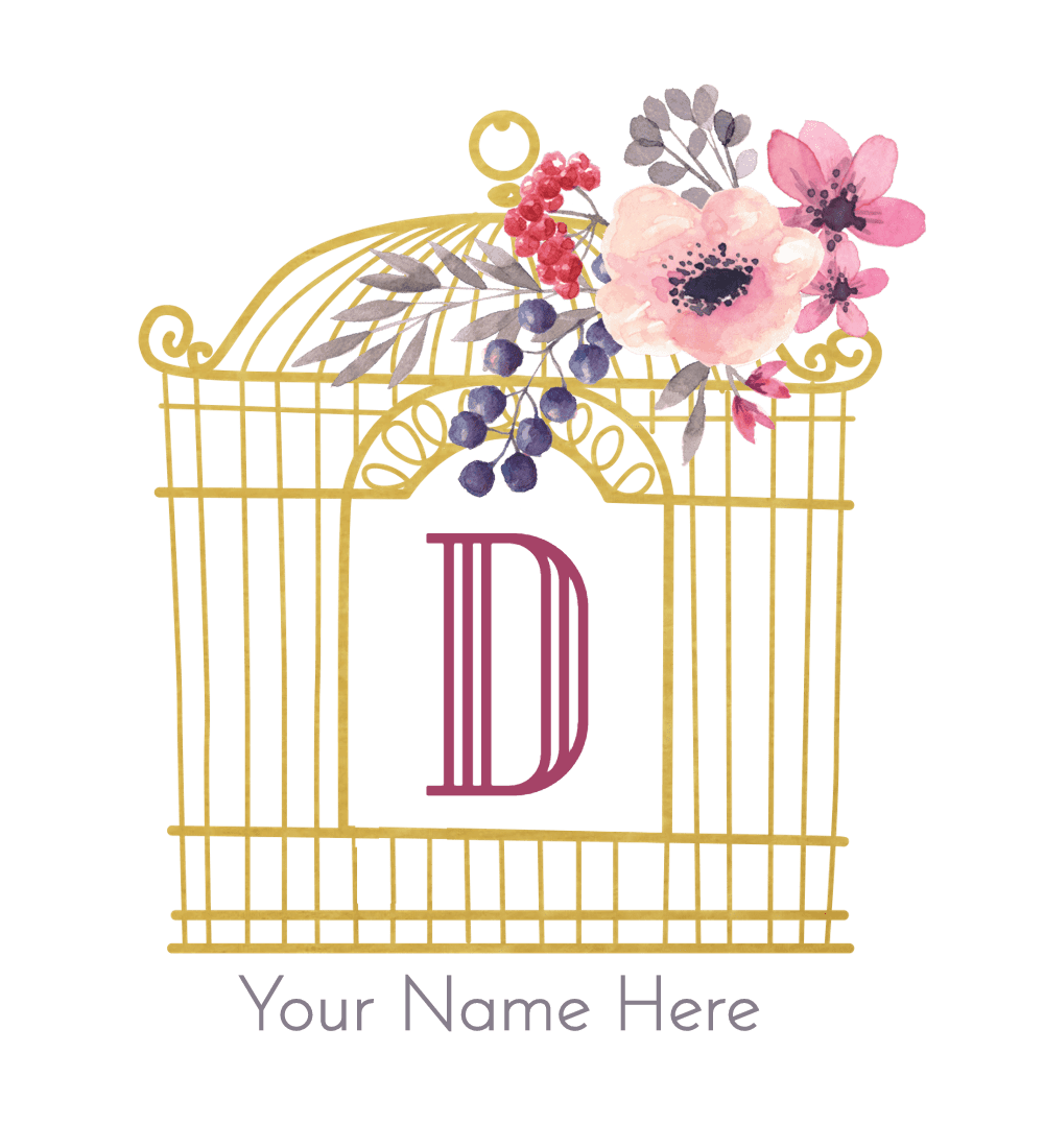 Letter D Monogram | Customize Online | Instant Download