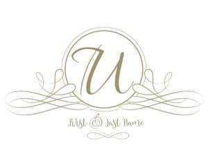 Letter U Monogram | Customize Online | Instant Download