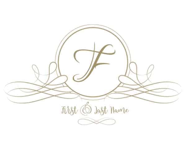 Letter F Monogram | Customize Online | Instant Download