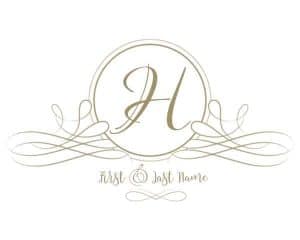 Letter H Monogram | Customize Online | Instant Download