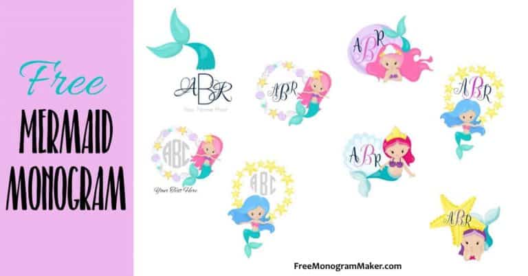 FREE Mermaid Monogram | Create Online & Print at Home