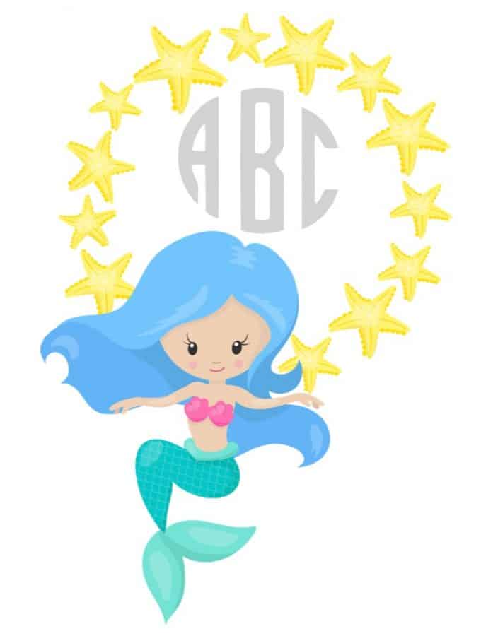FREE Mermaid Monogram | Create Online & Print at Home
