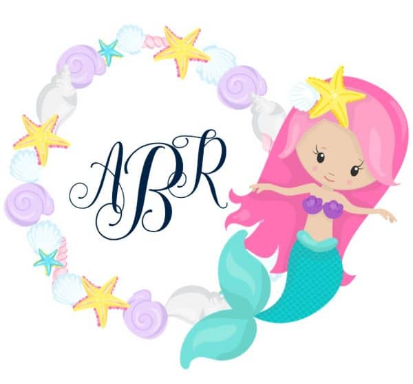 FREE Mermaid Monogram | Create Online & Print at Home