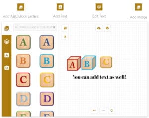 FREE Block Letter Alphabet | Customize Online and then Print