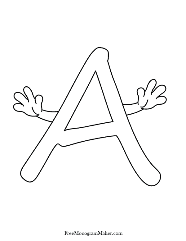 Bubble Letter A