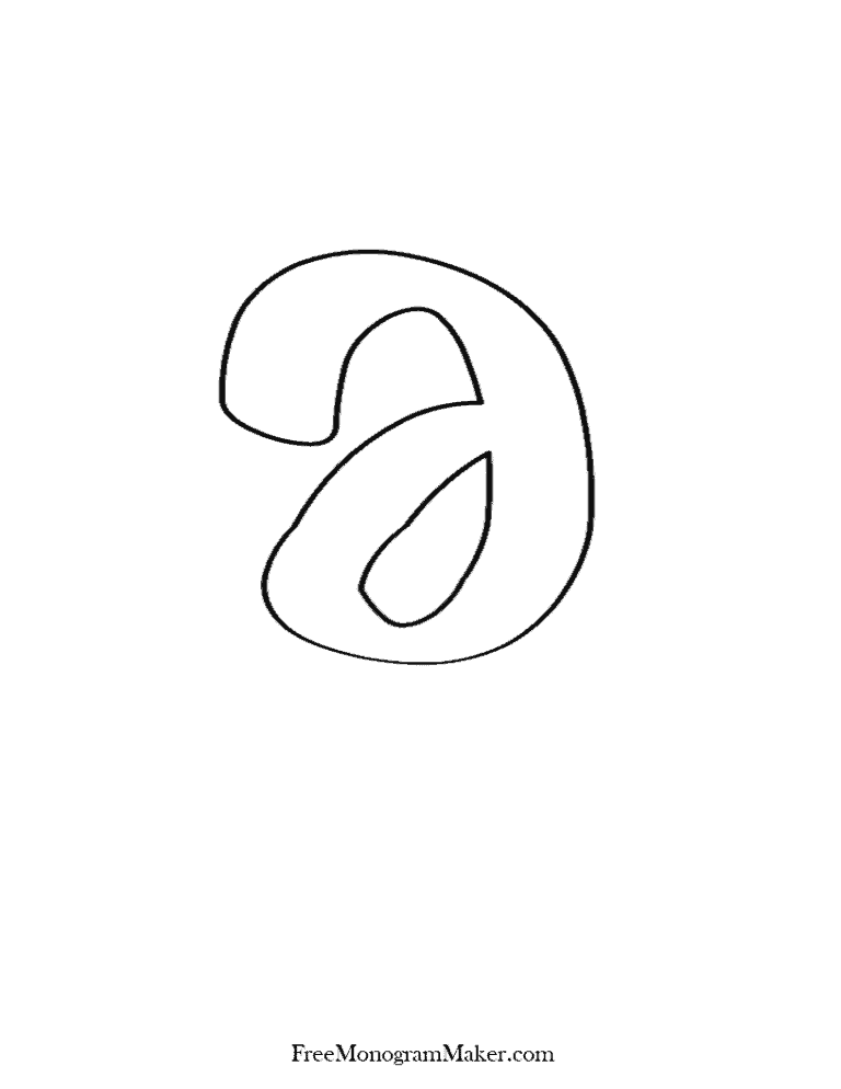 Bubble Letter A Bubble Letter A