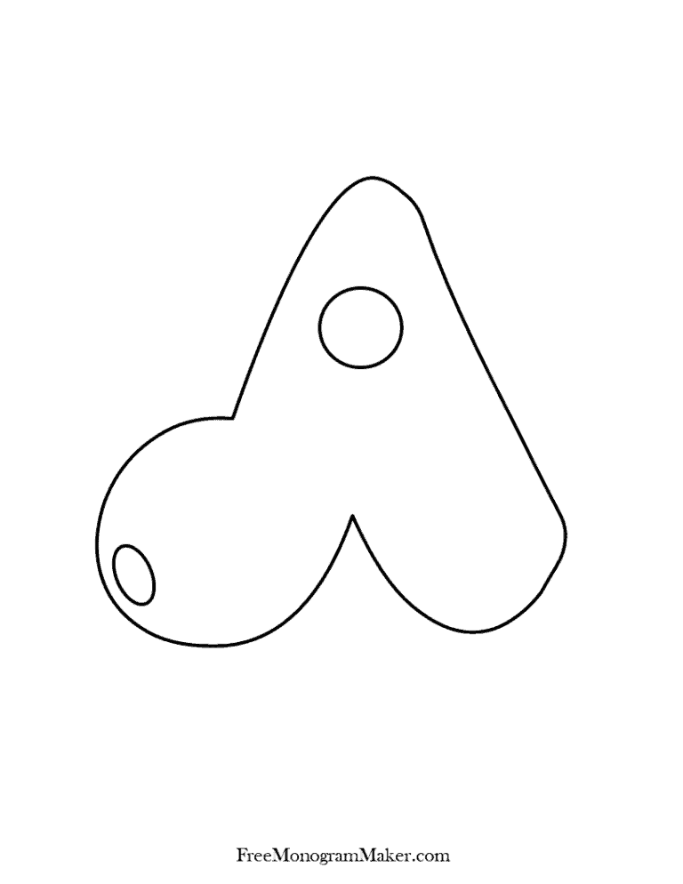 Bubble Letter A Bubble Letter A