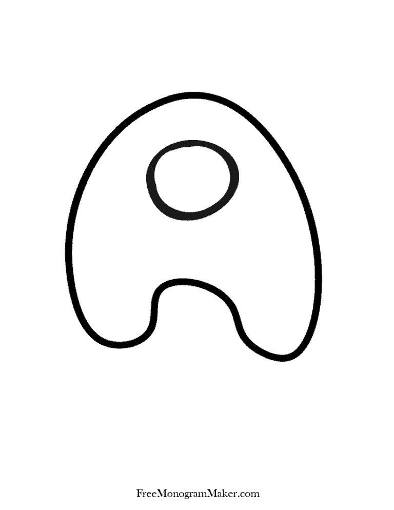 Bubble Letter A Bubble Letter A