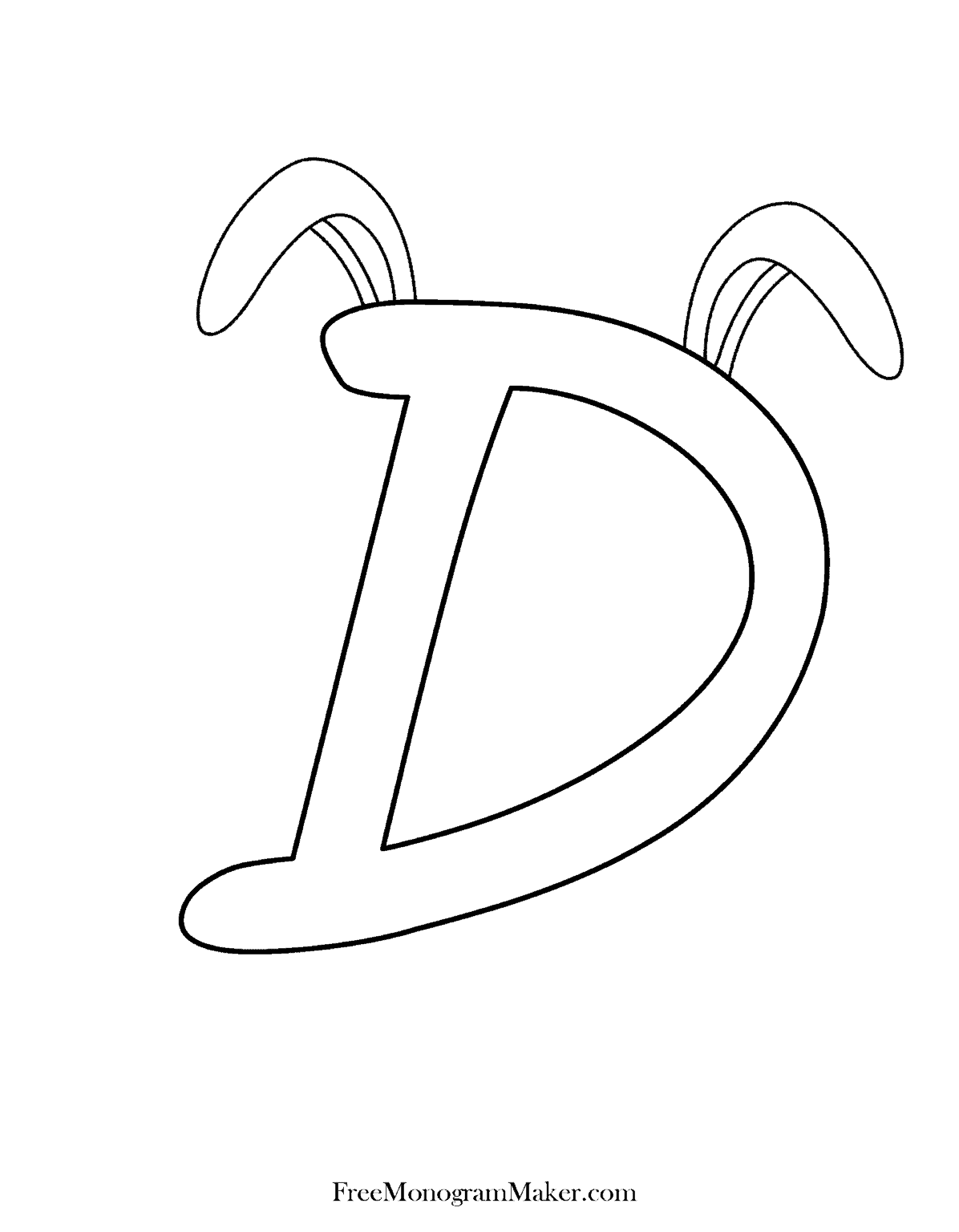 Bubble Letter D