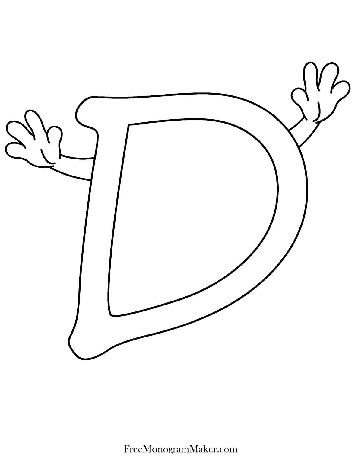 Bubble Letter D