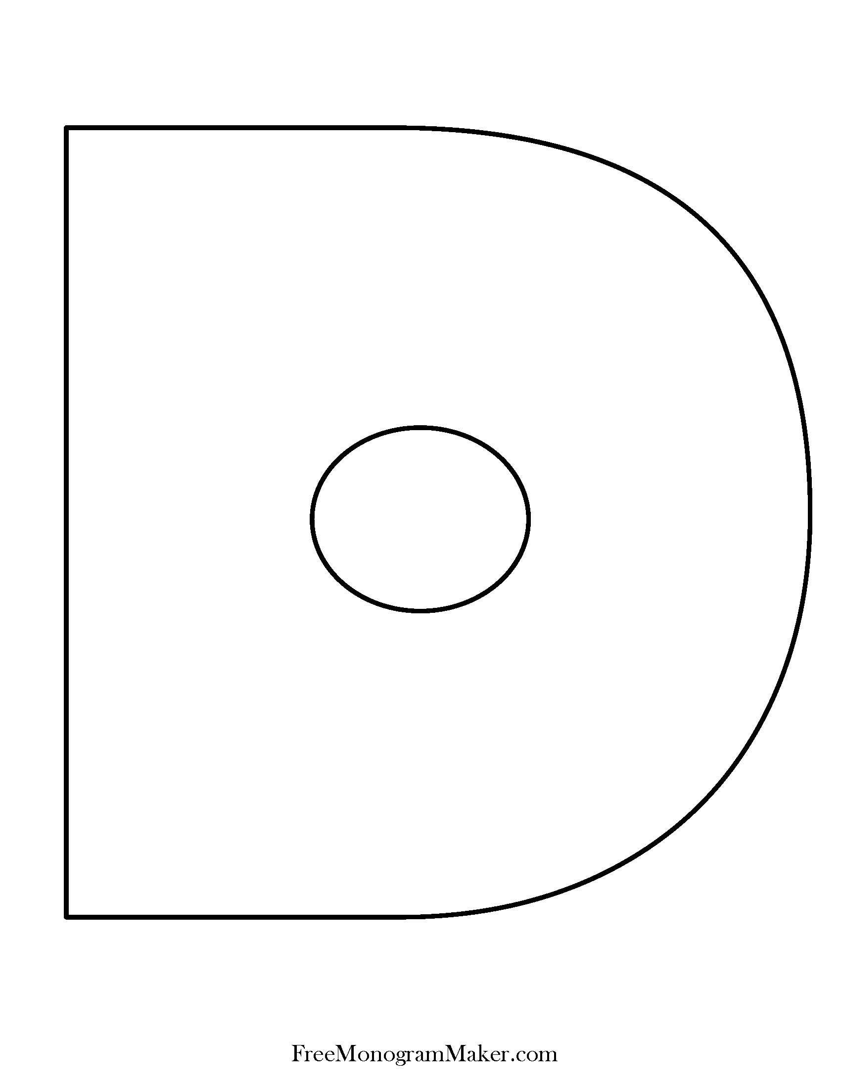Bubble Letter D