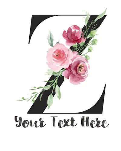 Letter Z Monogram | Customize Online | Instant Download