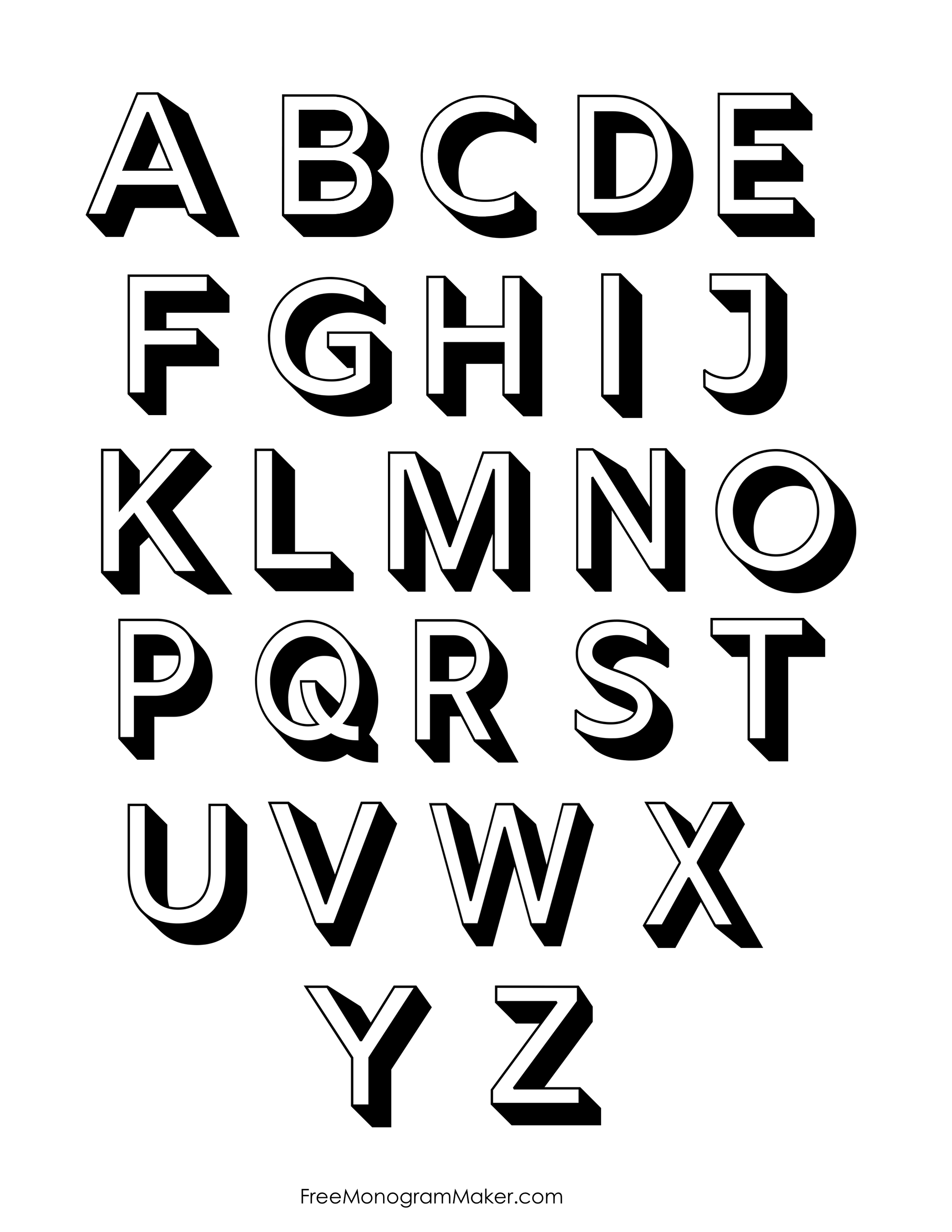 Bubble Letters Alphabet Download Single Letters Or Entire Alphabet